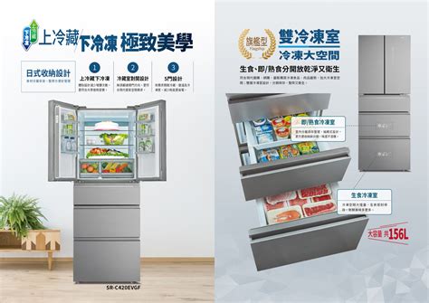 台灣三洋420l五門變頻對開電冰箱 Sr C420evgf