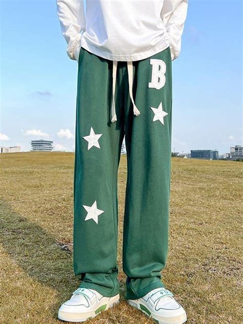 Emmiol Free Shipping 2026 Mens Letter Star Embroidered Loose