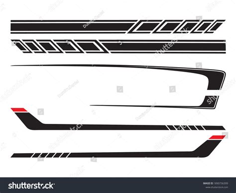 Side Body Vector Stripes Decal Stock Vector Royalty Free 1890736399