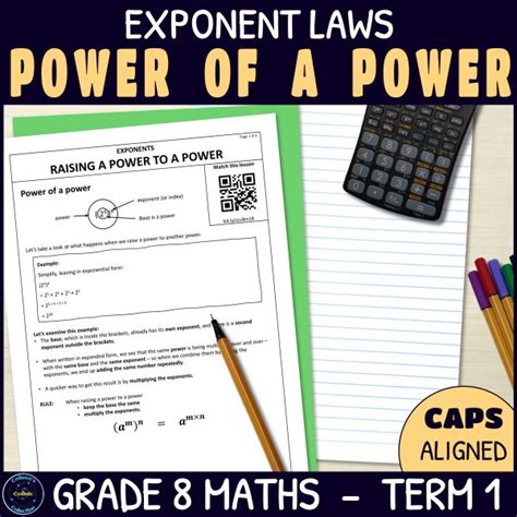 Raising A Power To A Power Grade 8 Maths Term 1 Lesson 18 Caps Made
