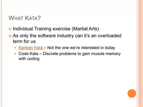 Code Kata Ppt