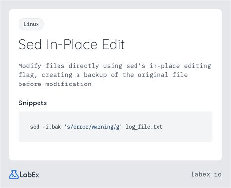 Sed In Place Edit