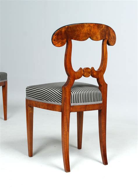 Set Of Six Biedermeier Chairs Walnut Nice Patina Circa 1830 At