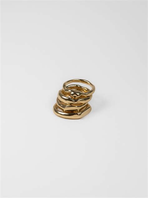 The Lair Jewellery Chikubi Ring 9ct Yellow Gold