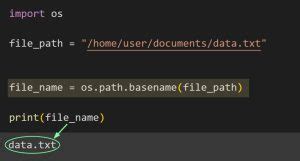 How To Get Filename From Path In Python