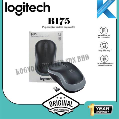 Logitech Wireless Mouse B175 Lazada