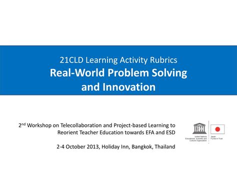 Ppt 21cld Learning Activity Rubrics Real World Problem Solving And Innovation Powerpoint