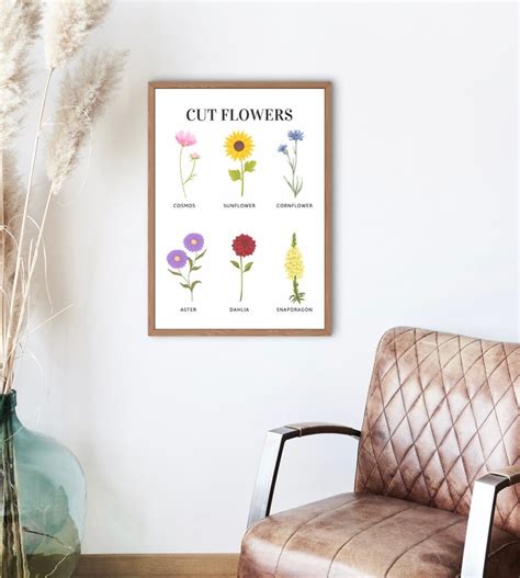 Flower Identification Chart Flower Guide Colourful Home Décor