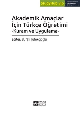 Akademik T Rk E Retiminde Yazma E Itimi Pdf