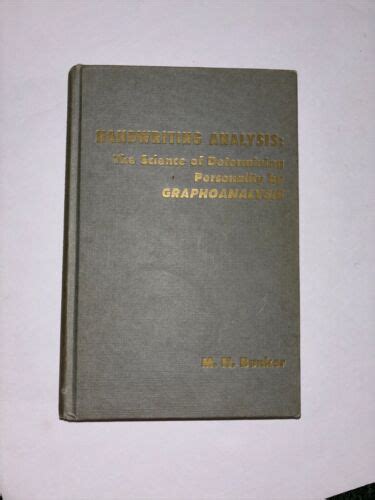 Handwriting Analysis The Science Of Graphoanalysis Book Vtg 1972 Handwriting Analysis The Science Of Graphoanalysis Book Vtg 1972