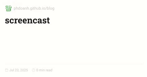 Screencast