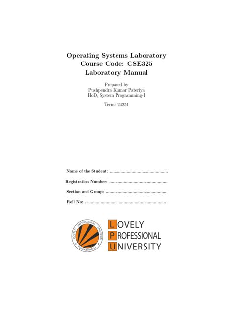 Labmanual Cse325 Pdf