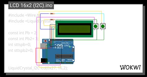 LCD 16x2 I2C Ino Copy Wokwi ESP32 STM32 Arduino Simulator