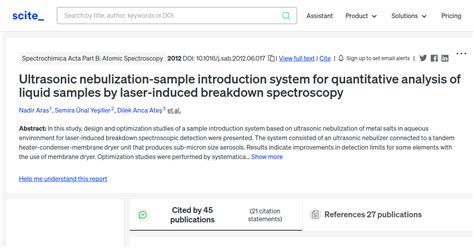 Ultrasonic Nebulization Sample Introduction System For Quantitative