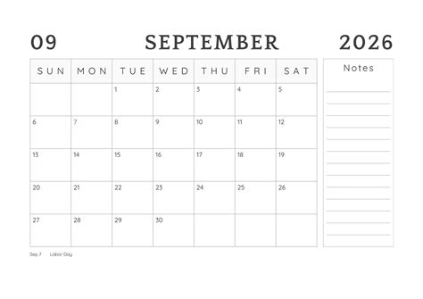 September 2026 Calendar Printable Free Pdf Download The Pink Craft Box