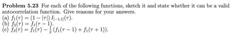 problem 5 23 for each of the following functions