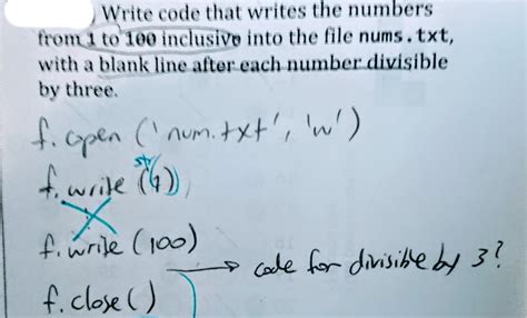 Solved Write Code That Writes The Numbers From 1 To 100