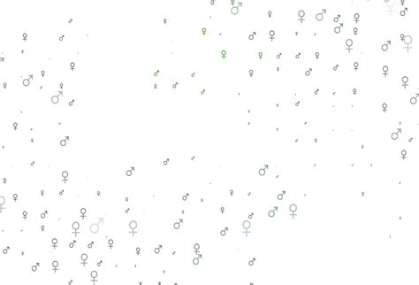 Light Green Vector Pattern With Gender Elements 14856779 Vector Art At