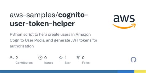 Github Aws Samplescognito User Token Helper Python Script To Help Create Users In Amazon