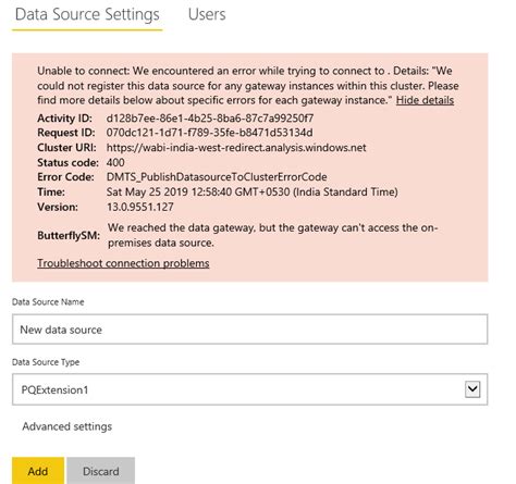 Unable To Add Custom Data Connector Data Source In Microsoft Fabric Community