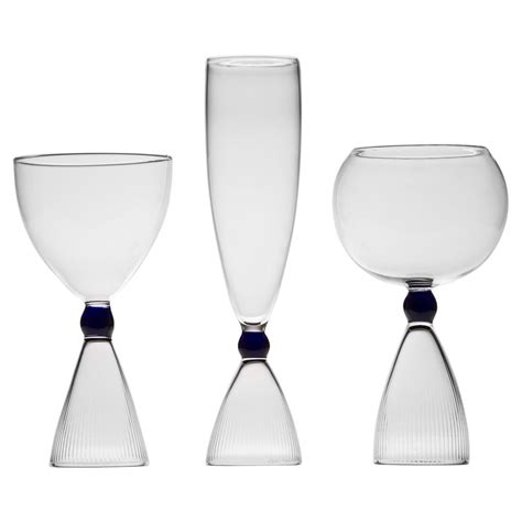 Set Of 3 Double Glasses For Six For Sale At 1stdibs
