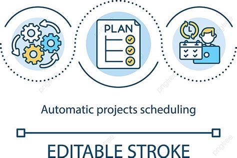 automatic projects scheduling concept icon complex vector schedule