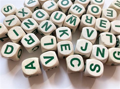 30 Vintage Boggle Dice Letter Dice Dice With Green Letters Game