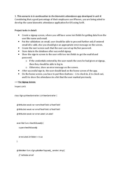 CS 4405 Written Assignment Unit 7 1 This Scenario Is In Continuation To The Biometric