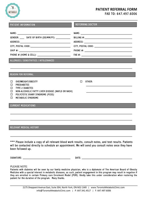 Tmc Patient Referral Form Pdf