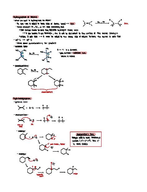 Alkene Reactions Hydrogenation Hydrohalogenation Hydration