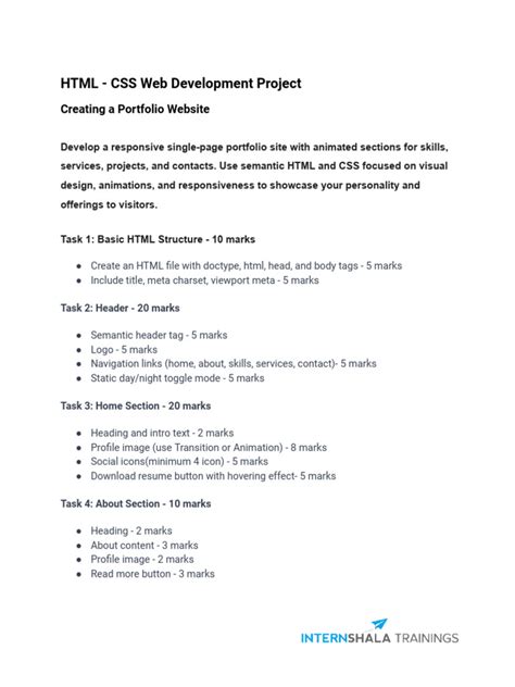 Html Css Web Development Project Pdf Html Software