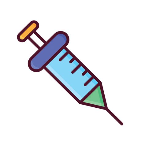 Syringe Injection Clip Art Vector Creative Flat Injection Syringe