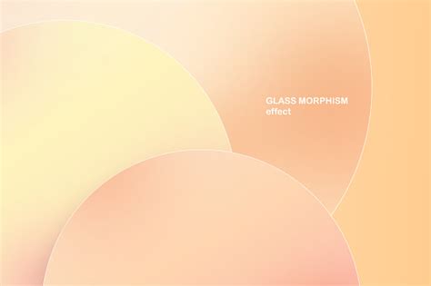 유리 모형성 벡터 효과와 현대적인 배경 투명 유리 카드 디자인 유리 형태 트렌드 스타일 흐리게 그림자와 흰색 원 추상 배너 벡터