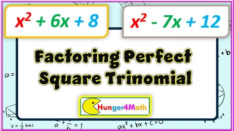 Step By Step Factoring Perfect Square Trinomial Youtube
