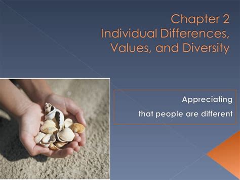 Individual Differences Values And Diversity Ppt