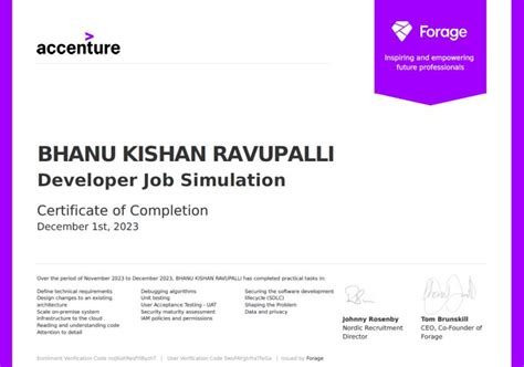 Accenture Developer Internship Virtualinternship Frontlinemedia Bhanu Kishan Ravupalli