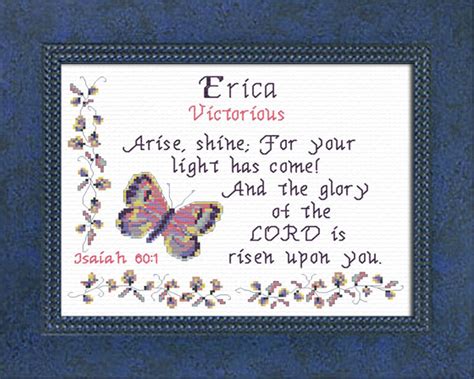 Erica Name Blessings Personalized Names With Meanings And Bible Verses