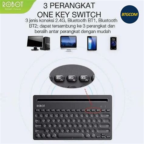 KEYBOARD ROBOT KB BLUETOOTH BLACK BTGCOM