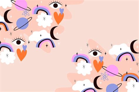 손으로 그린 낙서 배경 무료 벡터