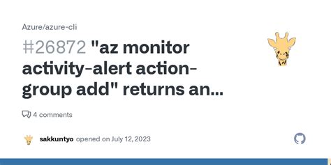 Az Monitor Activity Alert Action Group Add Returns An Inappropriate Error · Issue 26872