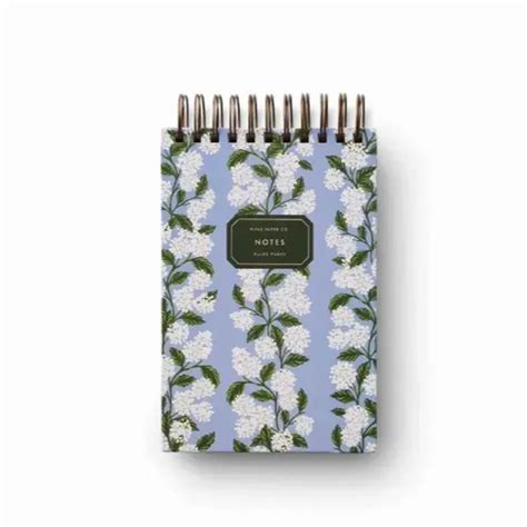 Hydrangea Desktop Spiral Notepad Chosen Tweed