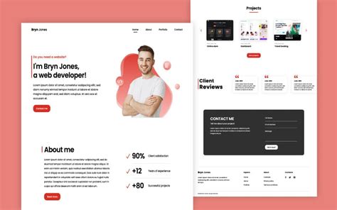 Personal Portfolio Website Ui Template Design