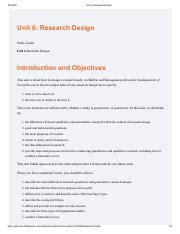Unit 6 Research Design Pdf 8 2 2020 Unit 6 Research Design Unit 6 Research Design Study