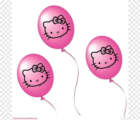 Three Pink Hello Kitty Printed Balloons Hello Kitty Balloon