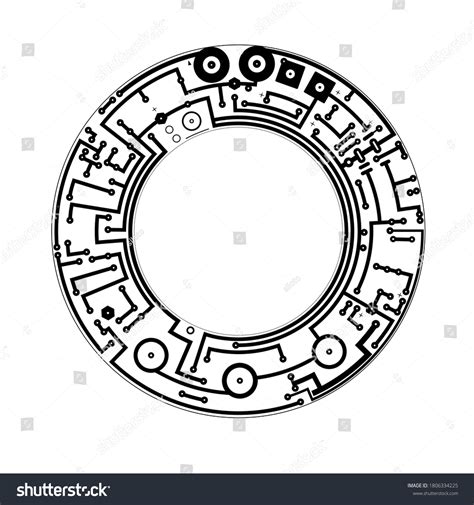 Schematic Diagram Plan Electronic Circuit Vector Stock Vector Royalty Free