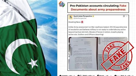 Pro Pakistan Handles Spread Fake Indian Army Documents Govt Warns Of