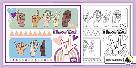 I Love You In Asl Poster Resource Twinkl Usa Twinkl