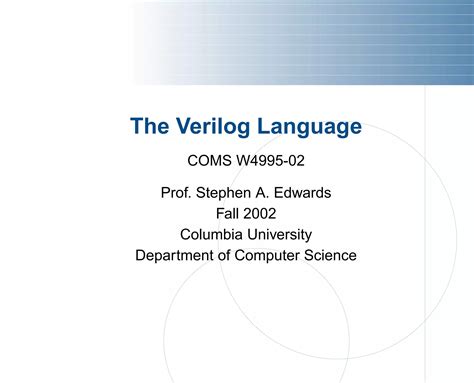Verilog Ppt Pdf