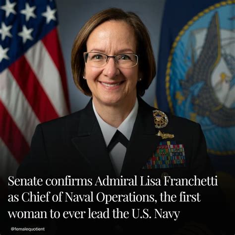Adm Lisa Franchetti Is Officially The First Woman To Lead The Us