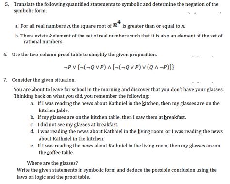 Solved Translate The Following Quantified Statements To